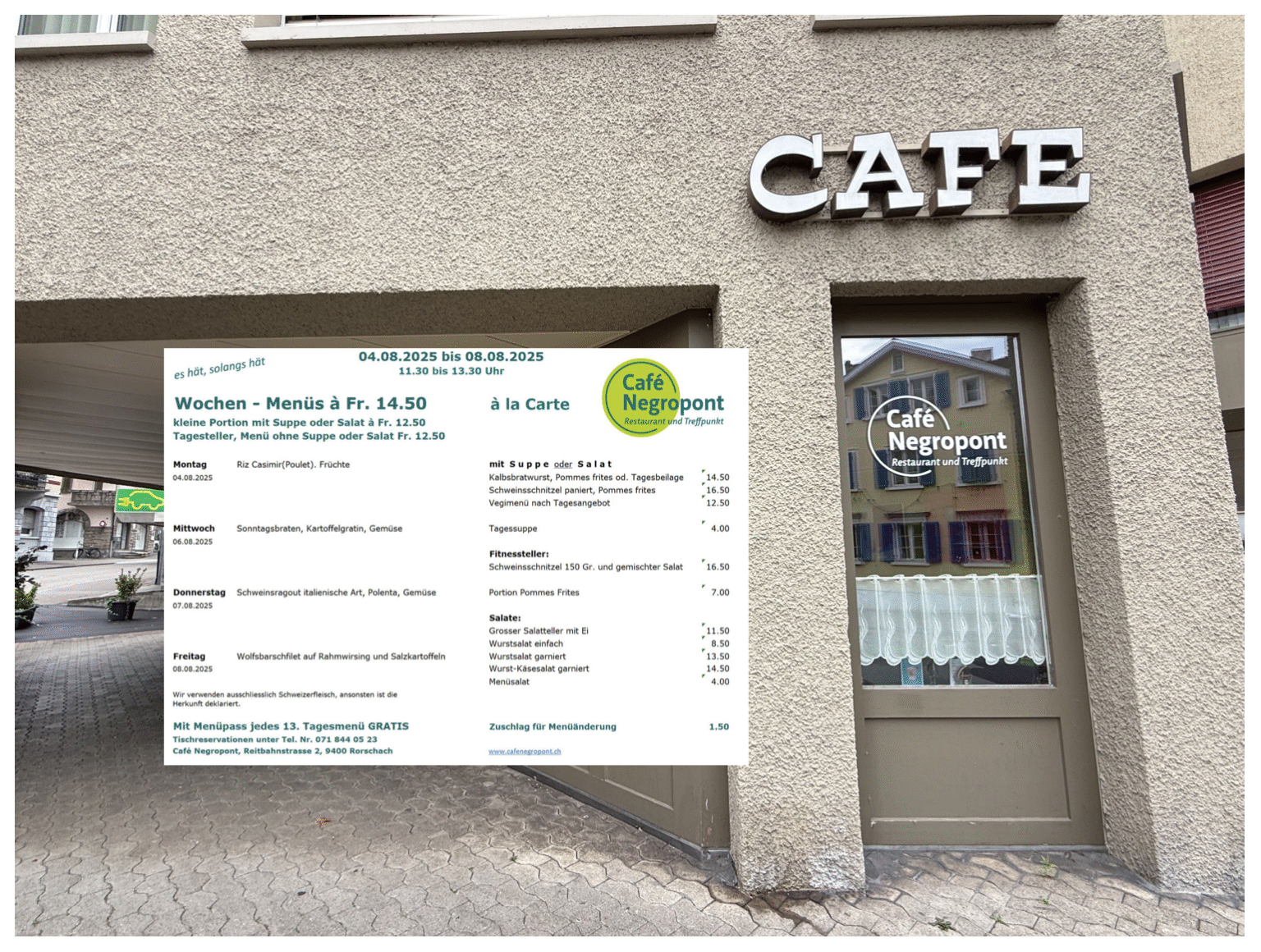 Das Café Negropont hat ab morgen wieder geöffnet - Rorschacher Echo